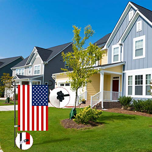 BAGTeck 10 PCS Garden Flag Rubber Stoppers and Adjustable Anti-Wind Flag Stops, Rubber Garden Flag Stoppers Flag Pole Stopper and Yard Flag Clip for Garden Flag Pole Stand (10PCS)