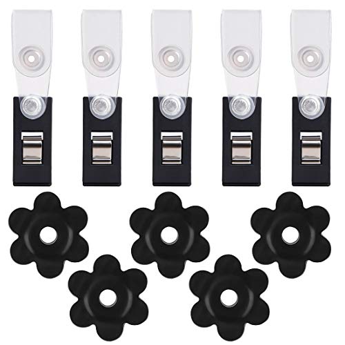 BAGTeck 10 PCS Garden Flag Rubber Stoppers and Adjustable Anti-Wind Flag Stops, Rubber Garden Flag Stoppers Flag Pole Stopper and Yard Flag Clip for Garden Flag Pole Stand (10PCS)