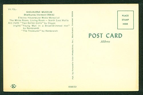 White Room Living North East Halls Shelburne Museum Vermont Interior Postcard