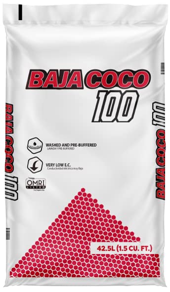 Coco Coir Fiber 1.5 CU FT / 42.5 Liter / 40 Dry Quarts Washed Pre Buffered Low EC Organic Garden Coconut Soil for Flower Vegetable Seedling