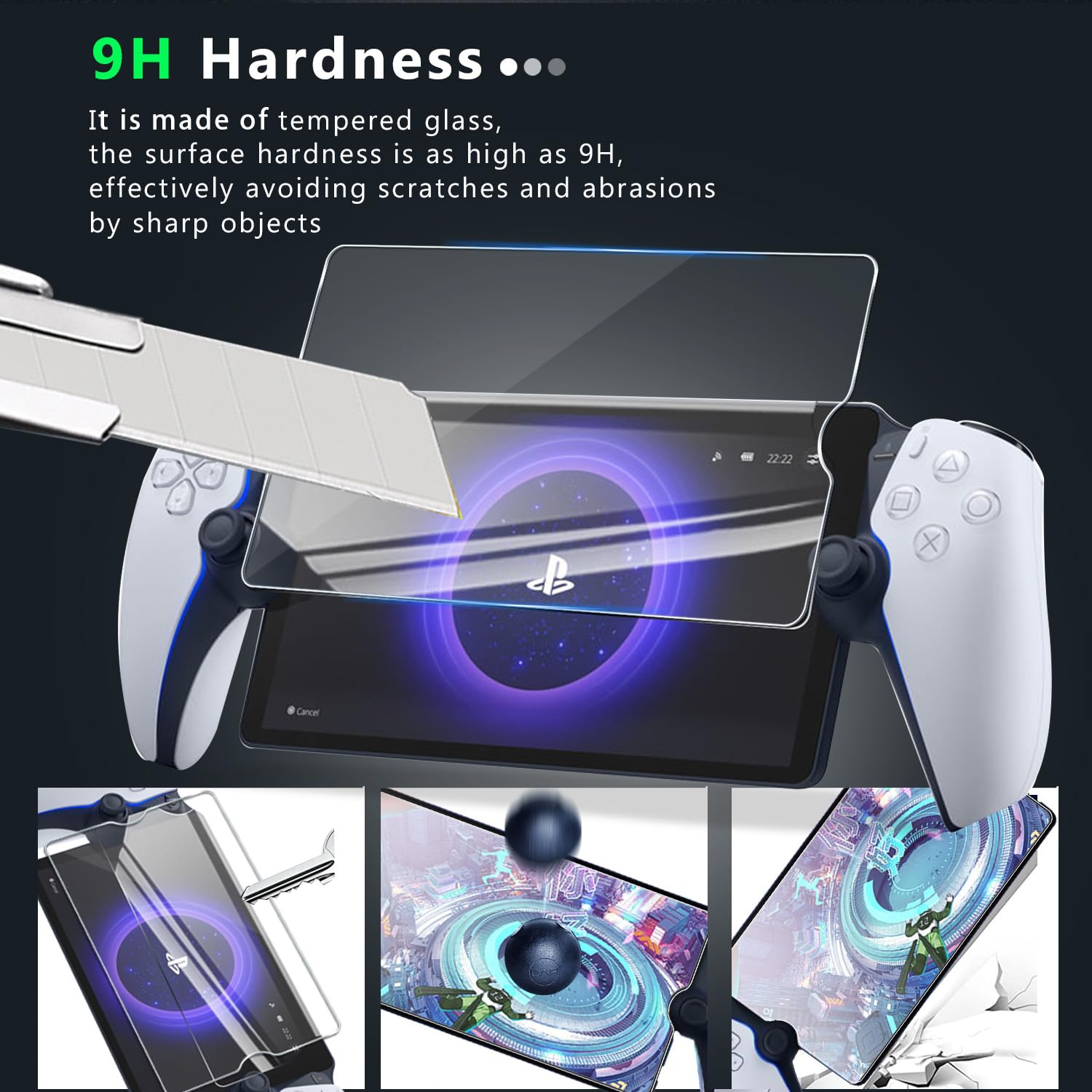 Ltezixal [2packs Screen Protector For Sony Playstation PS5 Portal 8 inch, Anti-Scratch, 9H Hardness,Touch Sensitive,Bubble Free Screen Protector for Sony Playstation PS5 Portal Handheld Game.