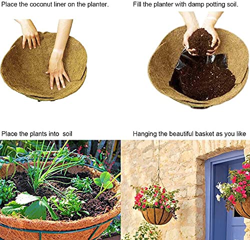 SUNYAY 12x80 inch Natural Coco Liner Roll Coconut Coir Liner Sheets Coco Mat for Planter Window Box Flower Basket Garden Decoration Animal Pet Pad Liner