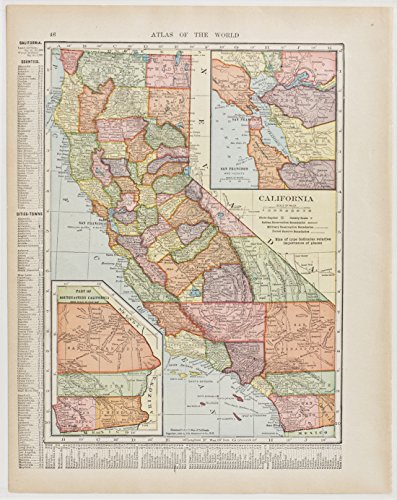 California with Inset of San Francisco Bay & Southeast Region