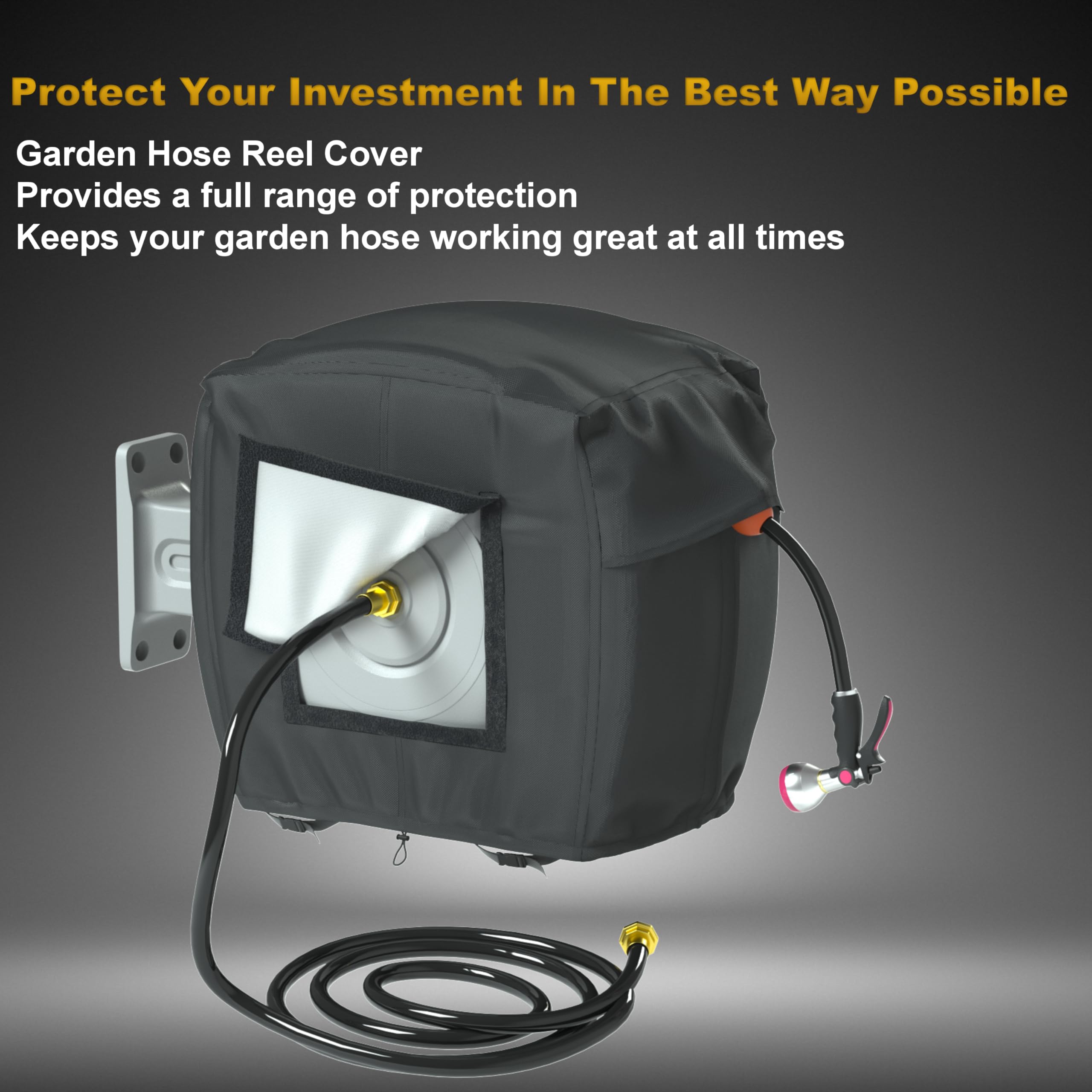 Garden Hose Reel Cover,Heavy Duty Waterproof, Sunproof, UV.All-Weather Protection for Your Hose Reel and Hose