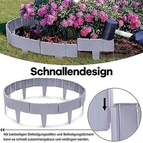 10pcs Faux Stone Garden Edging Border - Anti-deform Design, Yard and Garden Landscape Edging