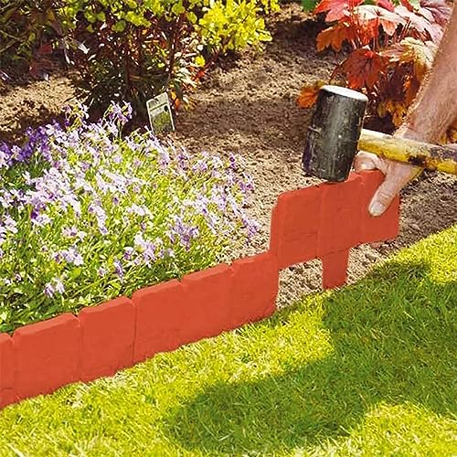 10pcs Faux Stone Garden Edging Border - Anti-deform Design, Yard and Garden Landscape Edging