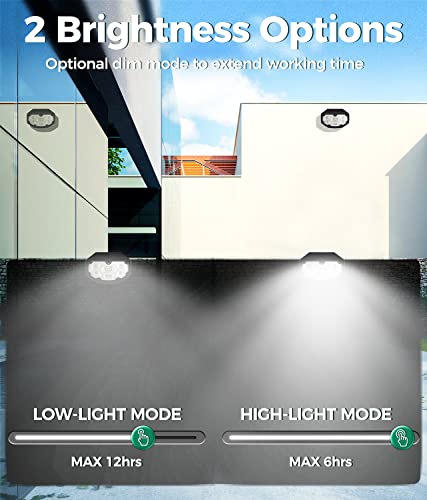 Solar Outdoor Lights, βπ³π¬π¬ Lumen Bright Spot Lights ππ£π²π΄ Waterproof, Auto On/Off Solar Landscape Lights with 40000H Lifespan, 2-in-1 Garden Lights for Yard/Pathway/Security, Cold White 2 Pack
