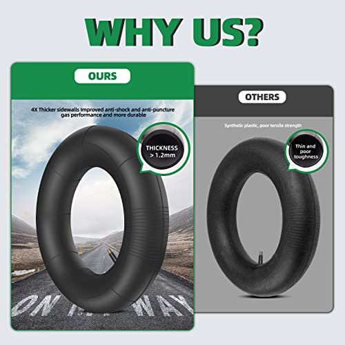 LAXEEM 2Pack 4.80/4.00-8 Replacement Inner Tire Tube For Mowers, Hand Trucks, Wheelbarrows, Carts and More