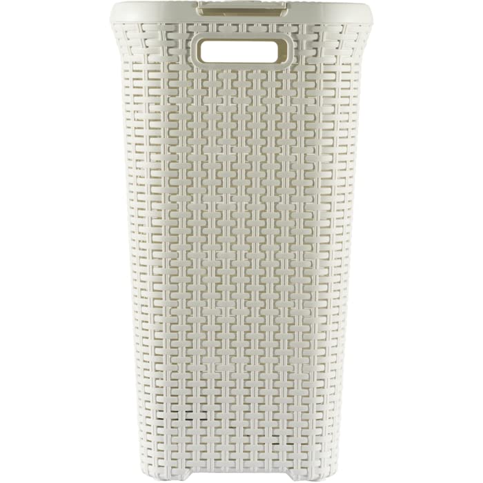 Curver Style 60 Litre Laundry Hamper, Vintage White