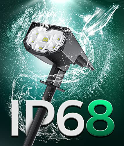 Solar Outdoor Lights, βπ³π¬π¬ Lumen Bright Spot Lights ππ£π²π΄ Waterproof, Auto On/Off Solar Landscape Lights with 40000H Lifespan, 2-in-1 Garden Lights for Yard/Pathway/Security, Cold White 2 Pack