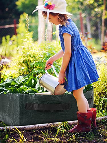 2 Pack 27 Gallon PE Fabric Raised Garden Planter Bed- Sturdy 6 Divided Grids Raised Vegetable Grow Bags with Handles & Drainage Holes Durable Hexagon Potato Tomato Planting Grow Pot for Plants Flower