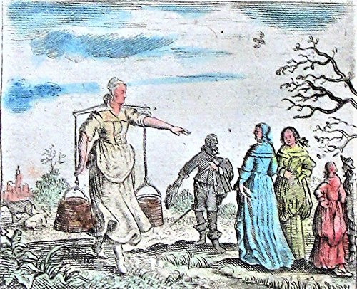 Antique Copperplate Miniature Engraving: Voorvallende Gelegendheden 9