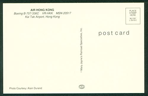 Air Hong Kong Airline Boeing B-707 Jet Airplane Kai Tak Airport Postcard