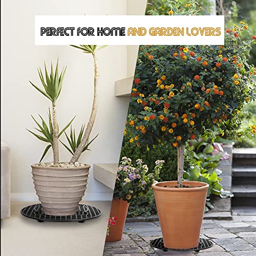 6 Pcs Big Potted Plant Stands - 12 Inch Patio & Deck Floor Protector,Plant Level Pot Elevator for Indoor Outdoor Garden Flower