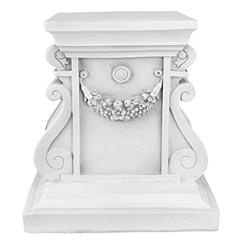 Design Toscano NG314105 Classic Statuary Garden Plinth Base Riser, Medium, antique stone