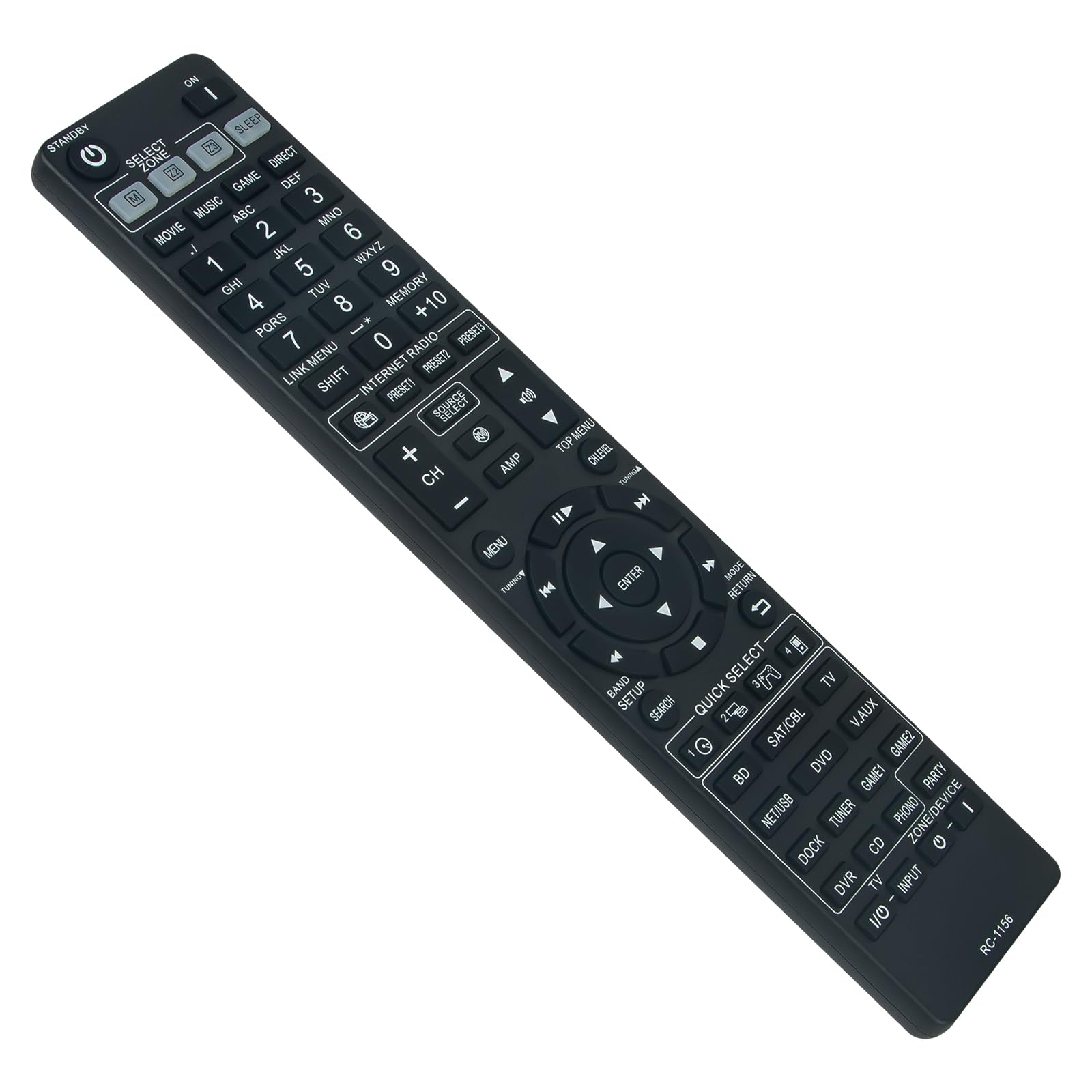 New RC-1156 Remote Control Replacement - WINFLIKE RC-1156 Replace Remote Control fit for DENON Audio Receiver RC-1156 RC1156 AVR1712 AVR1912 AVR2112CI AVR2312CI AVR3312CI Remote Controller