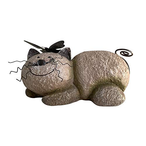 Unido Box Resin Resting Cat Statue, Garden Stone - Perfect for Garden Accent and Home Décor