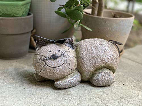 Unido Box Resin Resting Cat Statue, Garden Stone - Perfect for Garden Accent and Home Décor