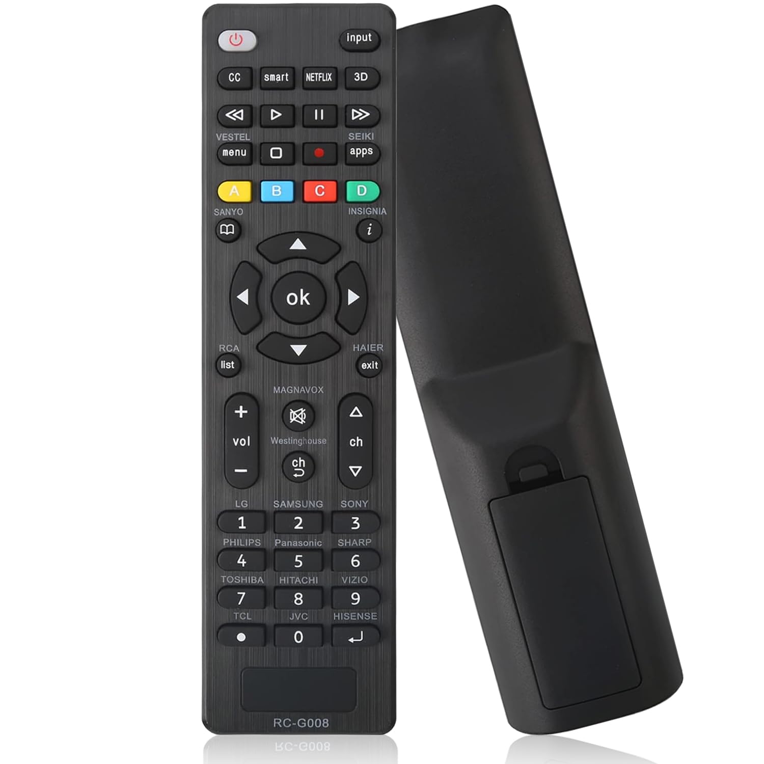 Universal TV Remote Replacement Compatible for Samsung RCA JVC Magnavox TCL Philips Sony Panasonic Toshiba Hitachi Vizio Hisense Seiki Sanyo Haier LG Insignia Westinghouse Smart TV Remote Control