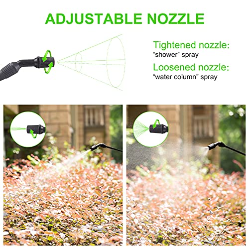 Kitahara 2 Gallon Garden Pump Pressure Sprayer with Pressure Relief Valve, Adjustable Shoulder Strap and Nozzles, for Yard Lawn Weeds Plant Water