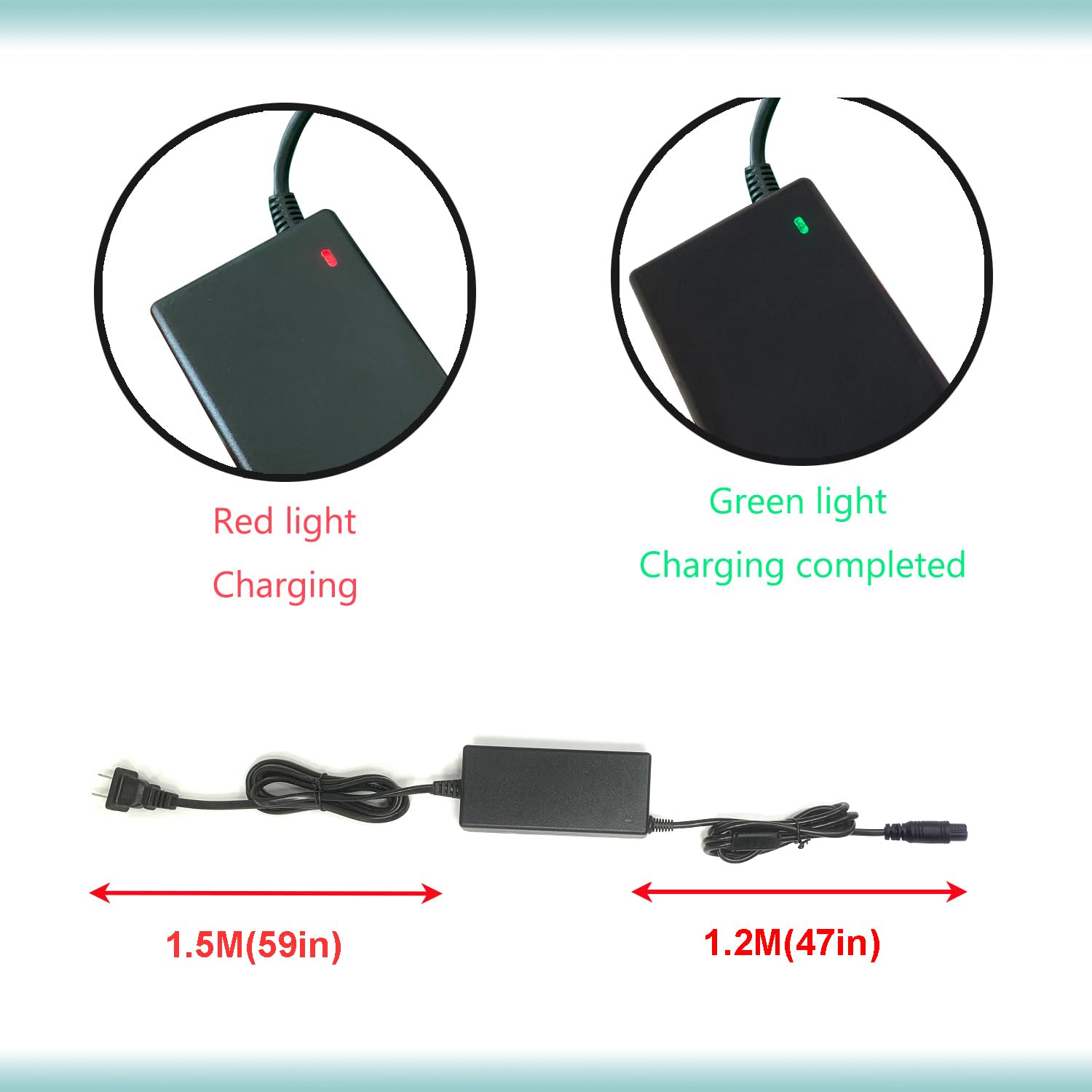 UAUSE 3 Prong 42V Charger, Suitable for 36V Pocket Mod Sports Mod Lithium Batteries Charger, for Replacing 36V Electrical Equipment Chargers