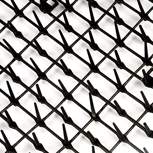 Hmyomina 16.4FT Cat Scat Mat with Spikes Anti-Cats Network Mat Deterrent Mat Digging Stopper for Indoor Outdoor with 8 Garden Staples (8.2FT 2 PCS)