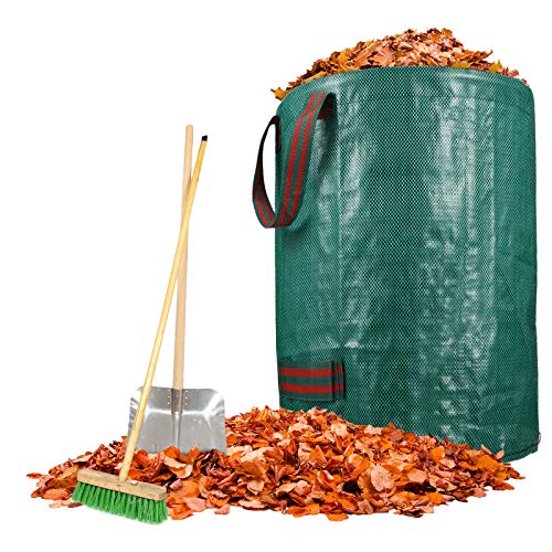 3 Pack Reusable Garden Waste Bags Yard Leaf Bags with Gardening Gloves Patio Waste Container Trash Containers Plant Clippings Bag, 3 Size