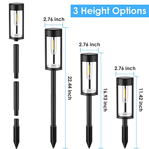 URPOWER Solar Pathway Lights, 6 Pack Solar Outdoor Lights IP65 Waterproof Decorative Solar Garden Lights, Auto On/Off Solar Powered Landscape Path Lighting for Driveway Walkway Yard Lawn Patio Decor