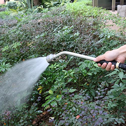 STYDDI 18-inch Soft Rain Watering Wand with Shut Off Valve, Lightweight and Durable Metal Gentle Watering Wand Perfect for Hanging Baskets, Planters, Garden, Shrubs and Seedbed
