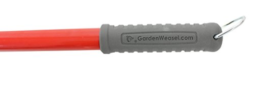 Garden Weasel Cultivator β Break Up Soil, Detachable Tines, Long Handle, 54.5β Long, red and silver