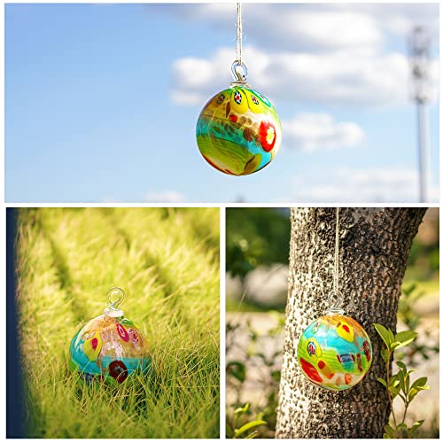 6" Garden Hanging Friendship Balls Gazing Balls Window Outdoor Witch Ball Hand-Blown Glass Ornament