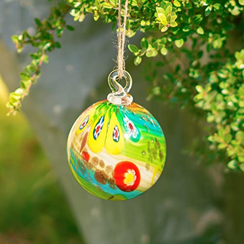 6" Garden Hanging Friendship Balls Gazing Balls Window Outdoor Witch Ball Hand-Blown Glass Ornament