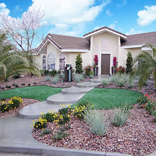 VOUNOT Landscape Edging No-Dig with 30 Anchoring Stakes 33 Feet Plastic Edging Border Flexible for Lawn, Yard, Garden 2 Inch Tall Brown