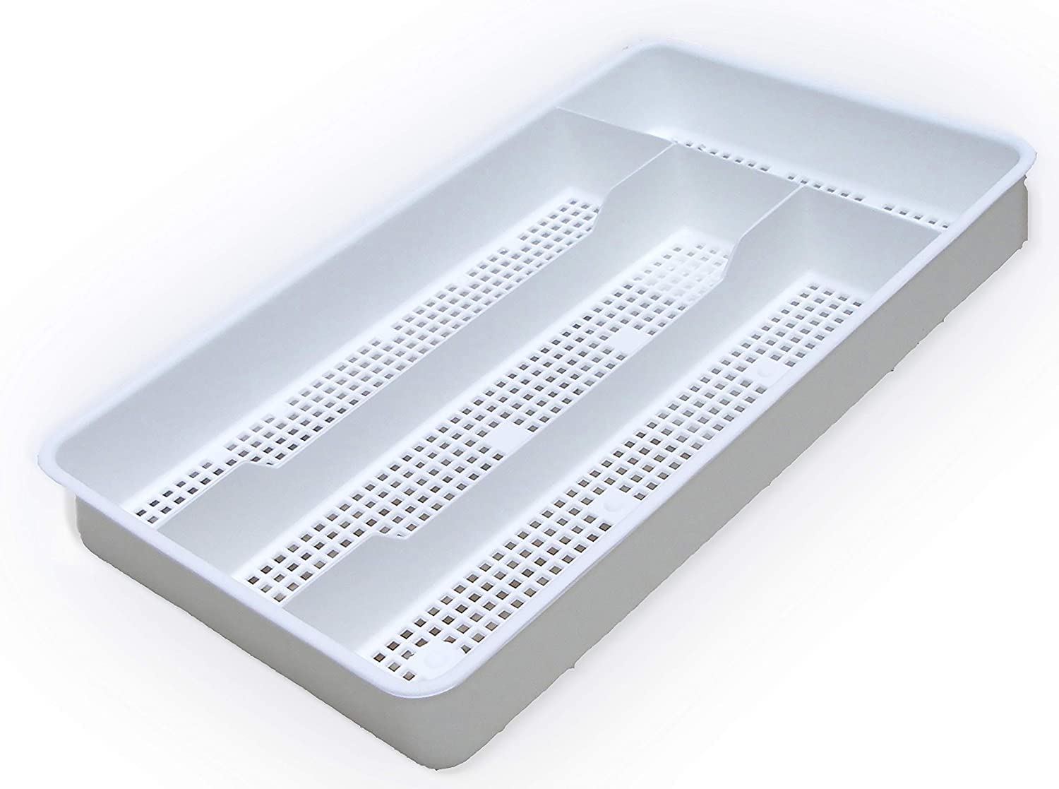 Dial Industries B694W Small Mesh Cutlery Organizer Tray, White