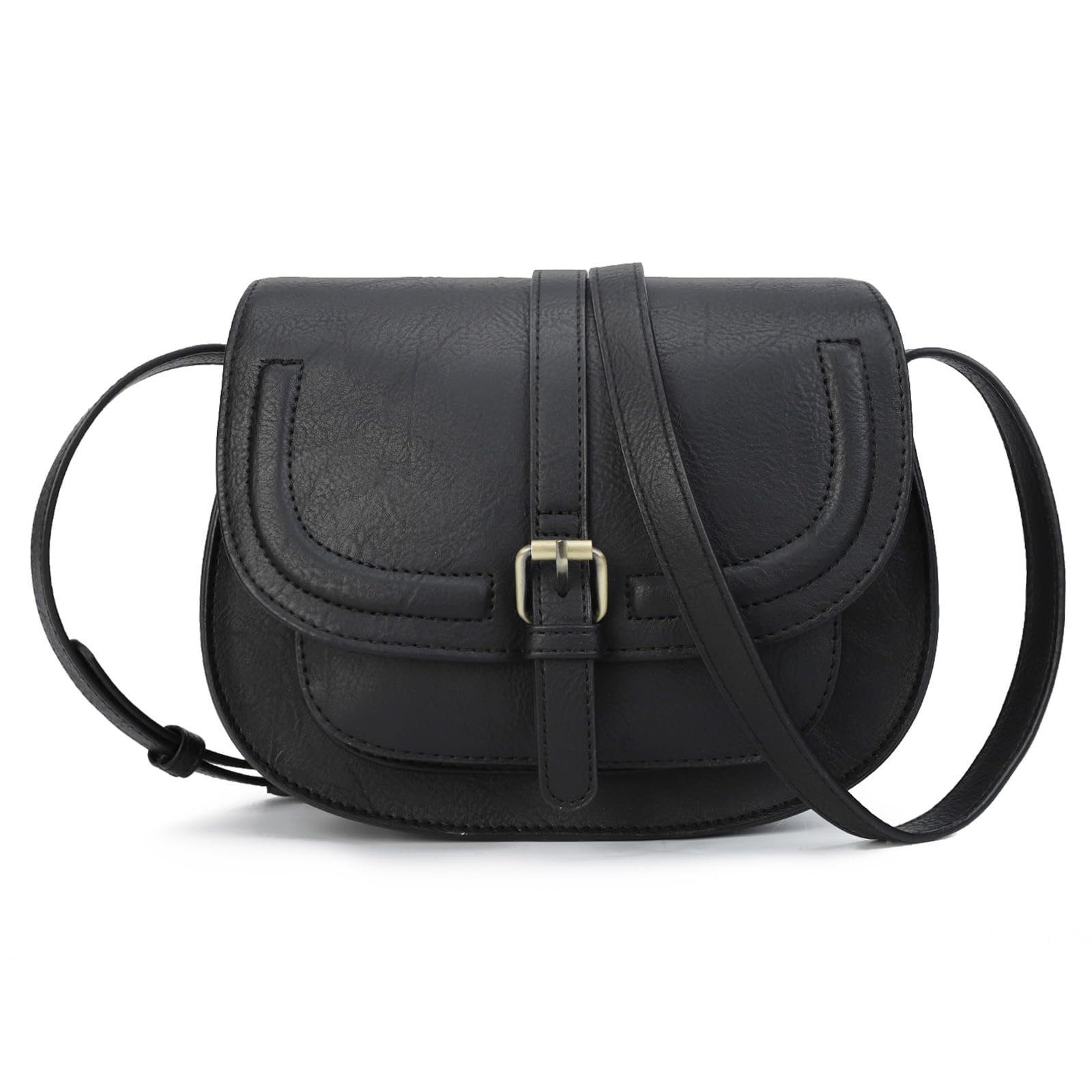 AFKOMST Crossbody Bags for Women,Small Saddle Purse and Boho Cross Body Handbags,Vegan Leather