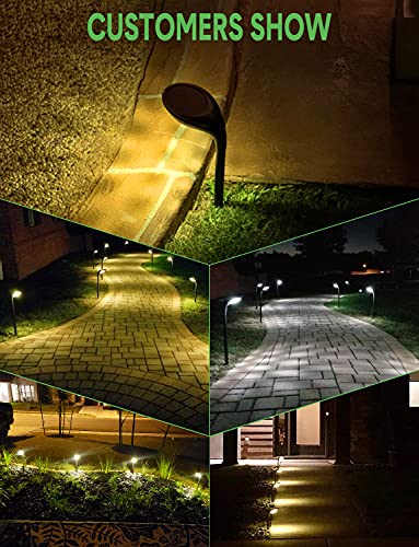 OSORD Solar Pathway Lights,【4 Pack】 Solar Outdoor Lights Pathway Bright High Lumen Waterproof with 2 Color Modes LED Path Lights Solar Powered, Garden Solar Landscape Lights for Sidewalk Walkway Yard