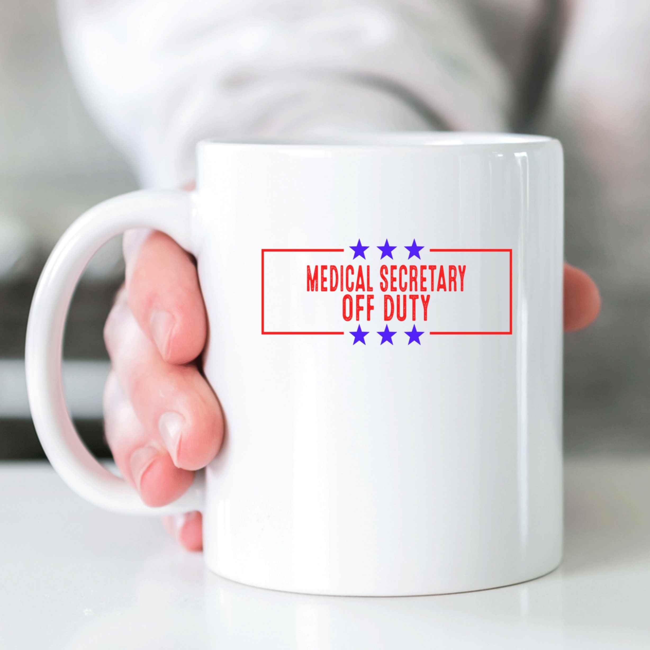 Humorous Gift for Medical Secretaries, Perfect for a Cousin's Birthday - Medical Secretary, Funny Quote on 11 Oz White Ceramic Coffee Mug