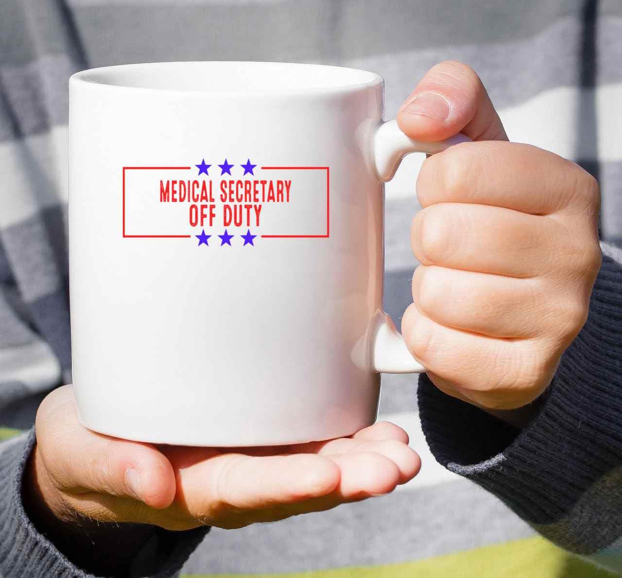 Humorous Gift for Medical Secretaries, Perfect for a Cousin's Birthday - Medical Secretary, Funny Quote on 11 Oz White Ceramic Coffee Mug