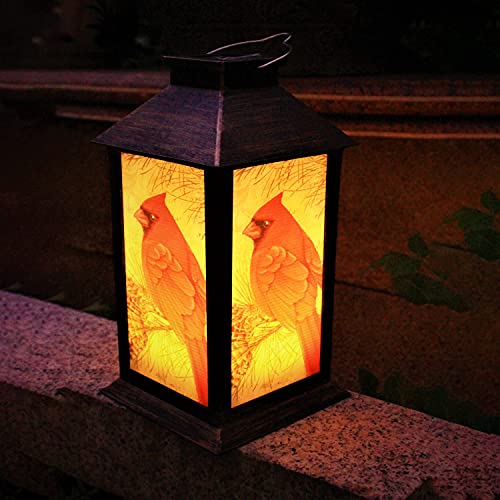 Solar Lanterns, Outdoor Hanging Lanterns Waterproof LED Solar Cardinal Lights Tabletop Lamp for Outdoor Patio Garden(1pack