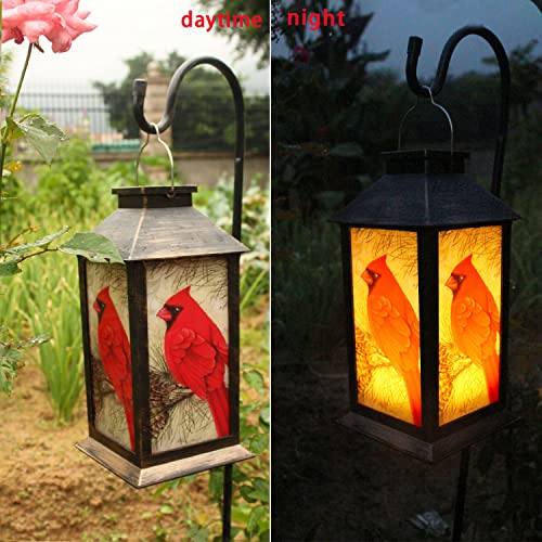 Solar Lanterns, Outdoor Hanging Lanterns Waterproof LED Solar Cardinal Lights Tabletop Lamp for Outdoor Patio Garden(1pack