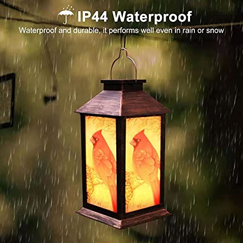Solar Lanterns, Outdoor Hanging Lanterns Waterproof LED Solar Cardinal Lights Tabletop Lamp for Outdoor Patio Garden(1pack