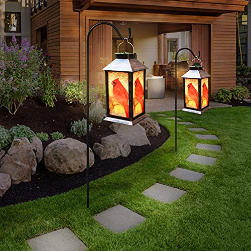 Solar Lanterns, Outdoor Hanging Lanterns Waterproof LED Solar Cardinal Lights Tabletop Lamp for Outdoor Patio Garden(1pack