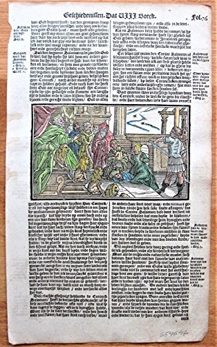 Antique Copperplate Engraving: The King and His Court