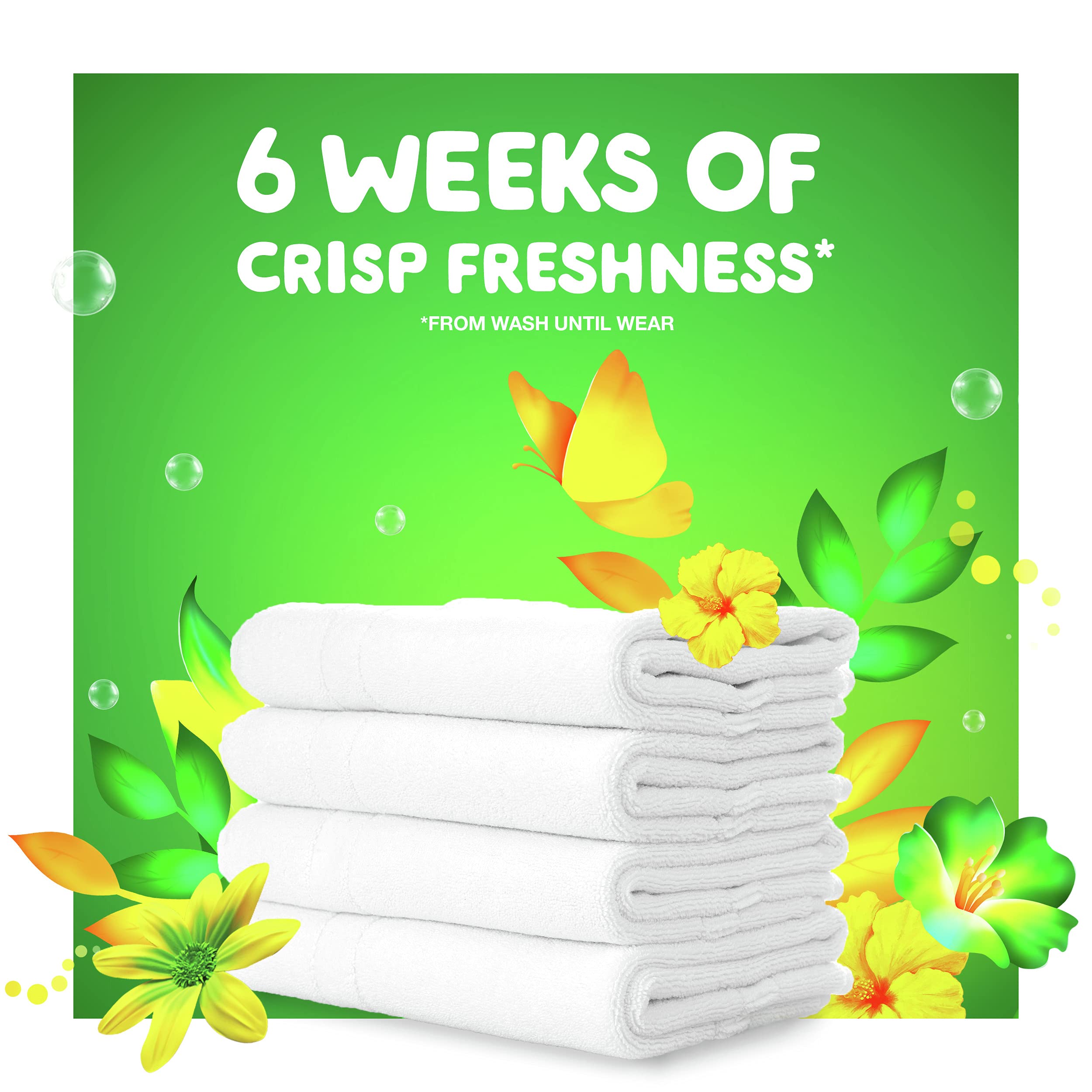 Gain Laundry Bundle: Gain Flings Laundry Detergent Pacs (2x31ct), Gain Dryer Sheets (2x34ct), Gain Fireworks Laundry Scent Booster Beads (12.2 oz)