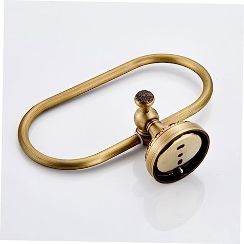 Uonlytech Bathroom Tissue Holder Wall Mount Towel Ring Rustic Towel Ring Wall Mount Clothes Rack Bathroom Towel Ring Bronze Hand Towel Ring Vintage Towel Ring Brass Towel Ring Copper Antique