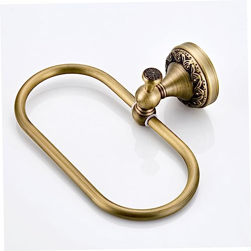 Uonlytech Bathroom Tissue Holder Wall Mount Towel Ring Rustic Towel Ring Wall Mount Clothes Rack Bathroom Towel Ring Bronze Hand Towel Ring Vintage Towel Ring Brass Towel Ring Copper Antique