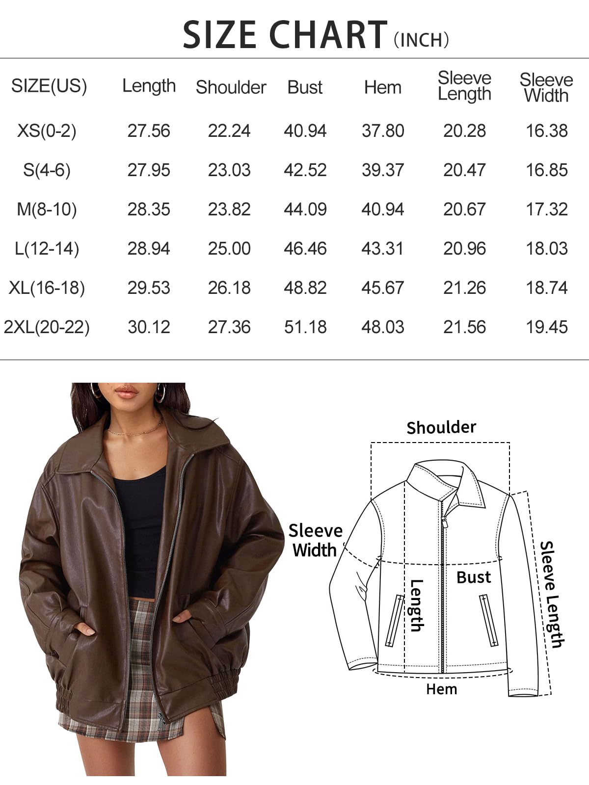 Trendy Queen Womens Leather Jackets Oversized Faux Motorcycle Plus Size Moto Biker Coat Fall Outfits Fashion Clothes 2025 Black M