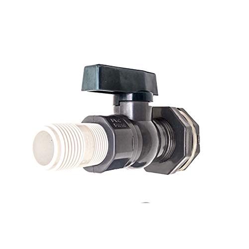 Van Enterprises Rain Barrel Spigot Kit - 3/4" PVC Full Port Ball Valve with Bulkhead Fitting +Hose Adapter
