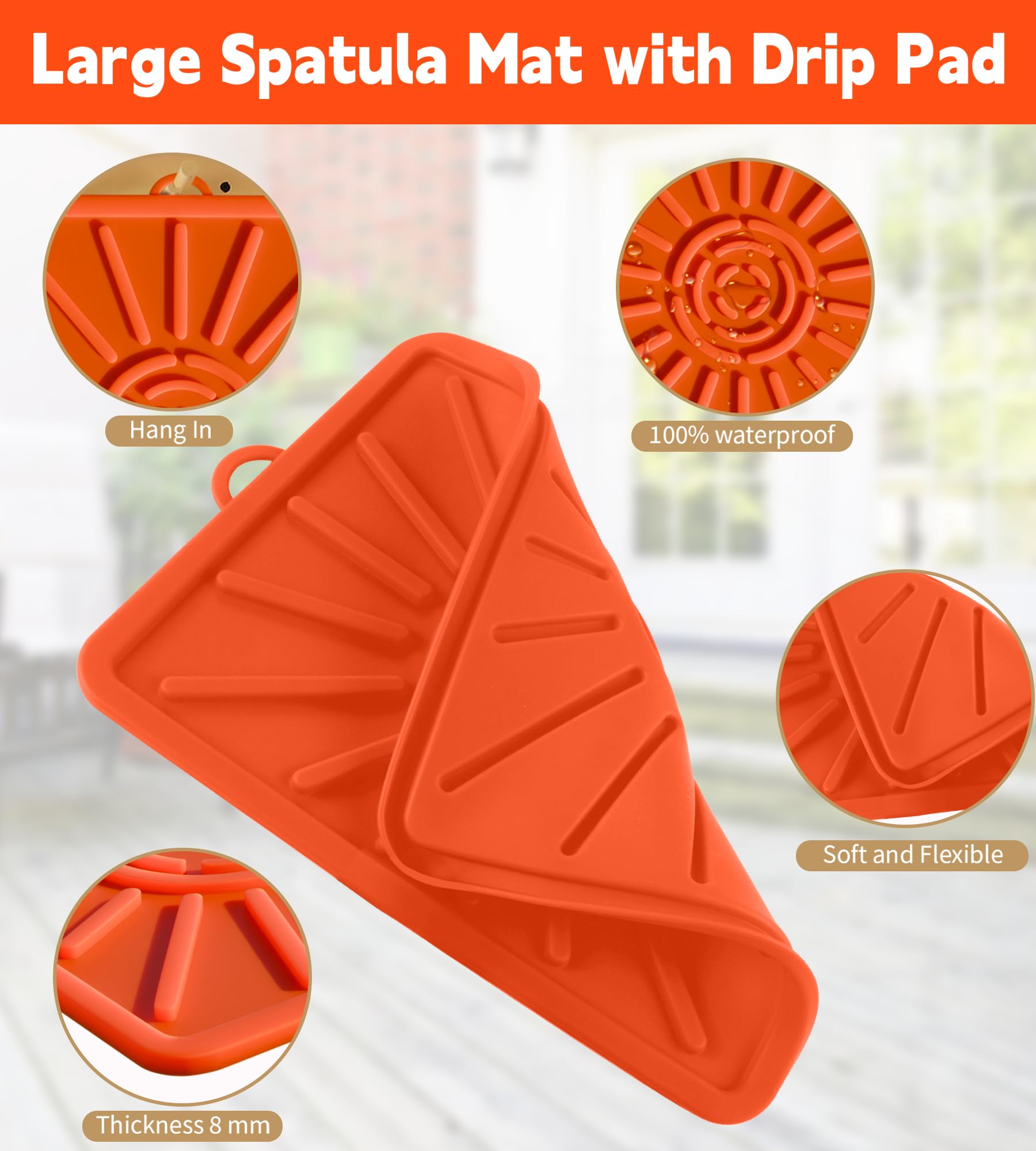 Silicone Grill Mat for Outdoor Grill Blackstone, Griddle Mat Barbeque Grill Accessories Tools Kitchen Counter Spatula Mat BBQ Side Shelf Mat Grill Pad for Blackstone Griddle Accessories