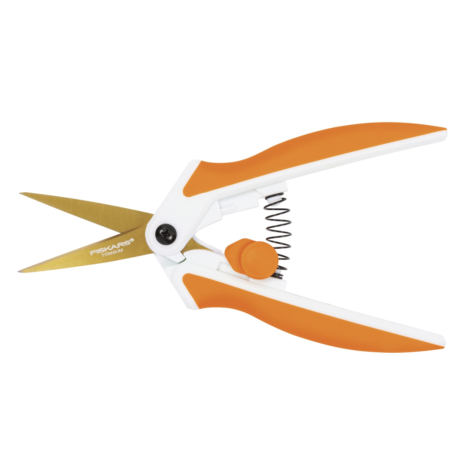 Fiskars Scissors 190520-1001 Titanium Micro-Tip Easy Action Scissors, 6 Inch, Orange
